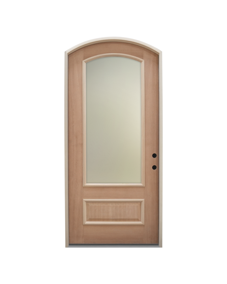 1013- 3/4 Lite Arch Top Single Door – Clear or Hammered Glass - The ...